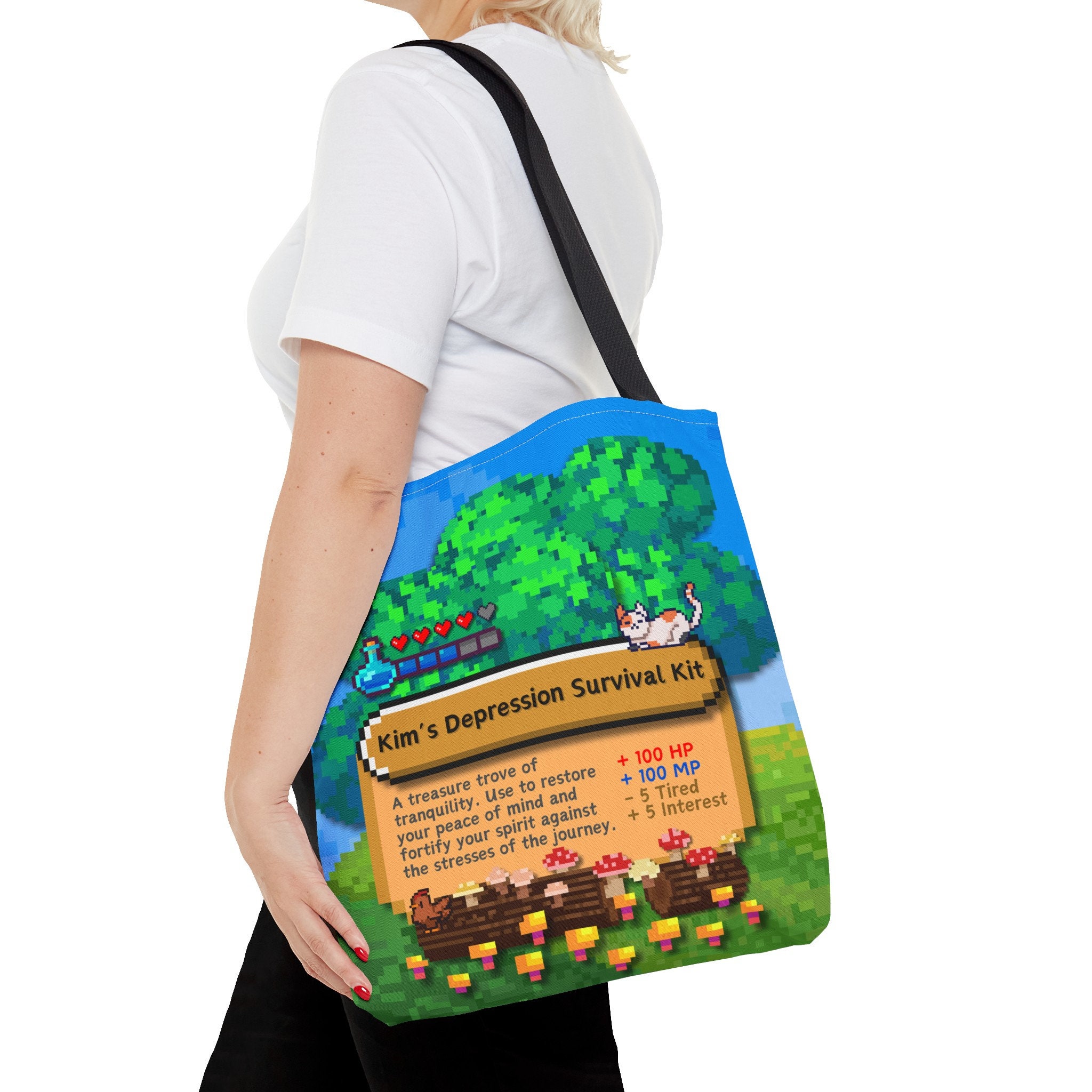 Personalized Depression Mental Health Survival Kit Tote Bag Self-care ...