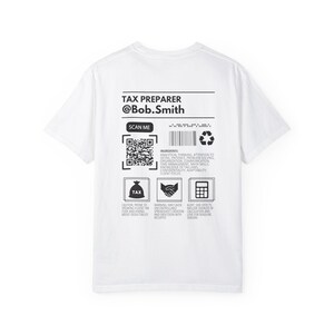 Tax Professional Custom T-shirt, QR Code Tax Preparer Shirt, Tax ...