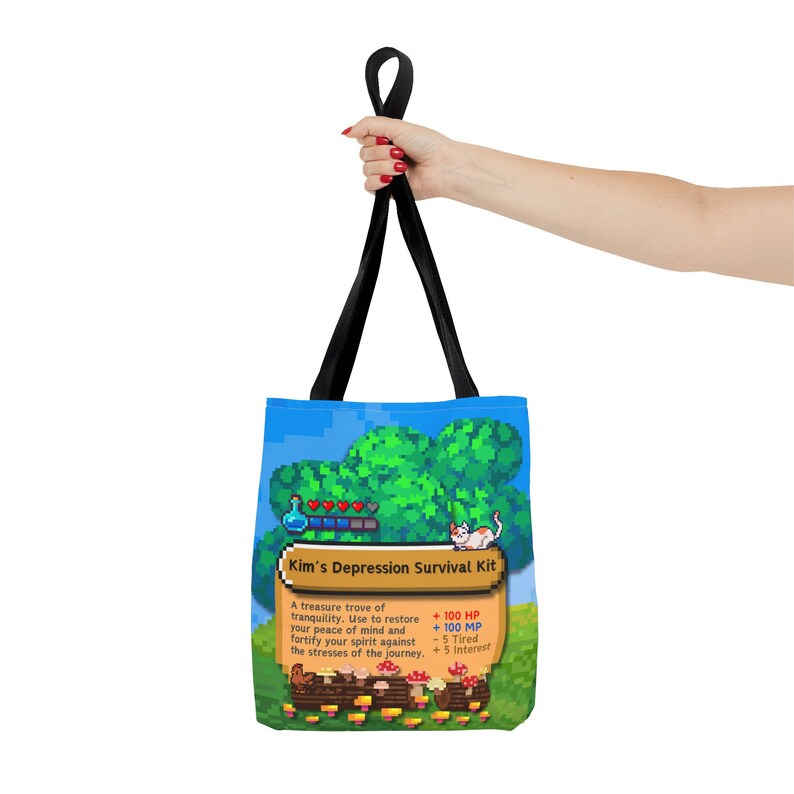 Personalized Depression Mental Health Survival Kit Tote Bag Self-care ...