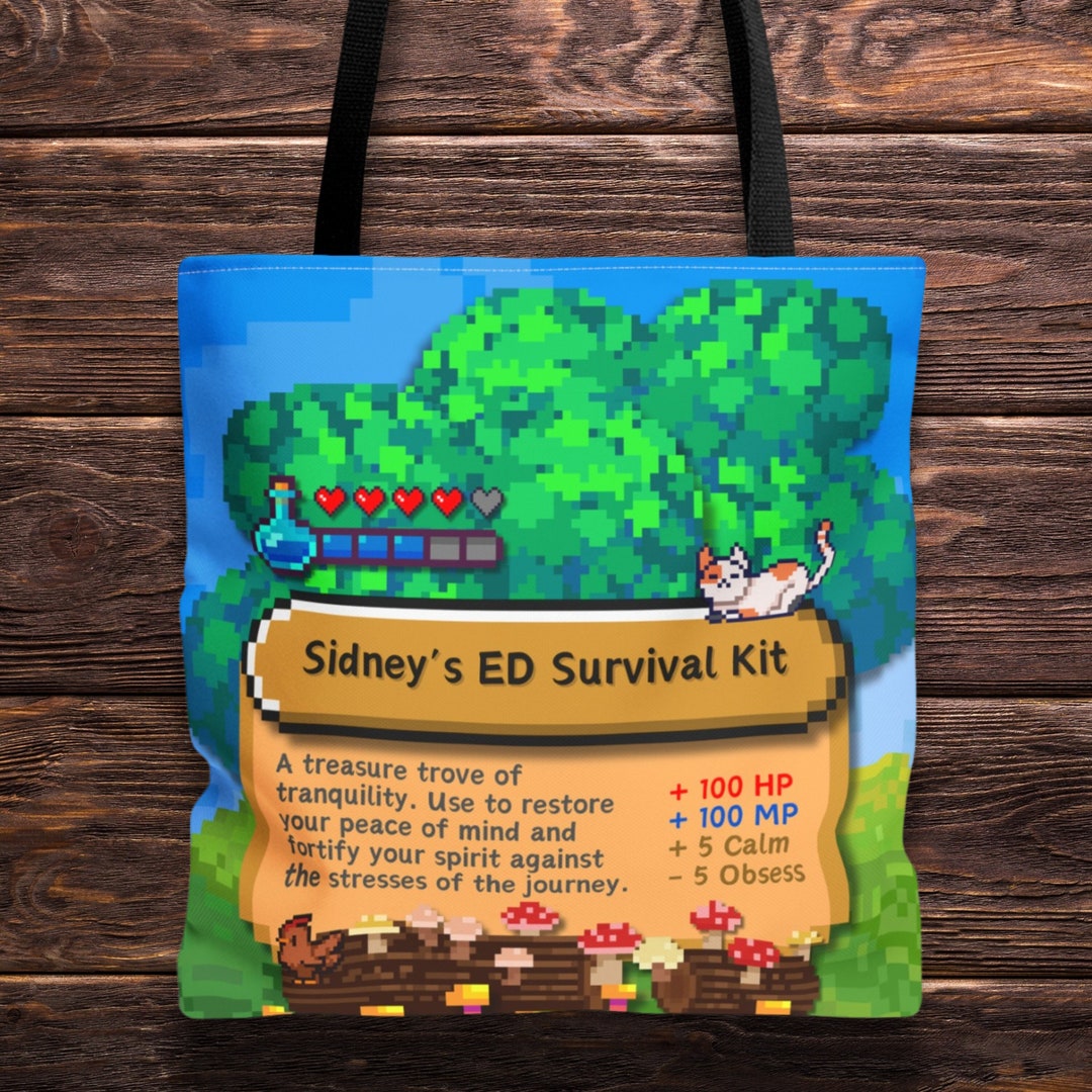 Personalized ED Survival Kit Tote Bag Self-care Gift for ED Relief Kit ...