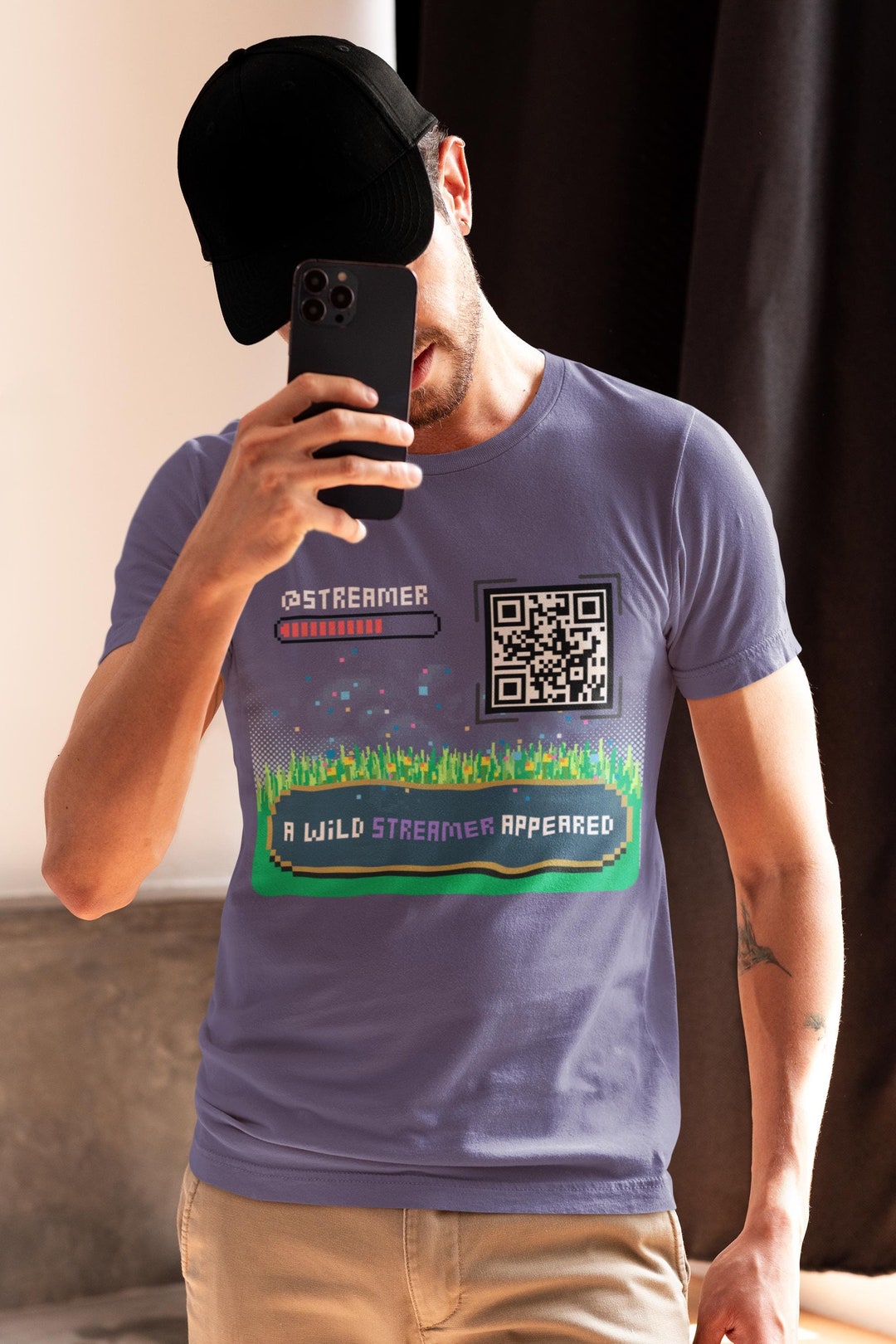 Twitch Streamer Shirt Twitchcon, Gamer Streamer Shirt QR Code Streamer ...