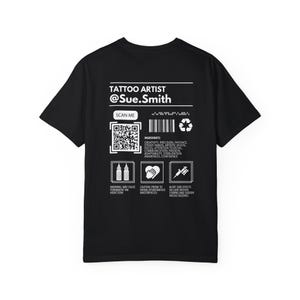Personalized Tattoo Artist Shirt Custom T-shirt, QR Code Tattoo Artist ...