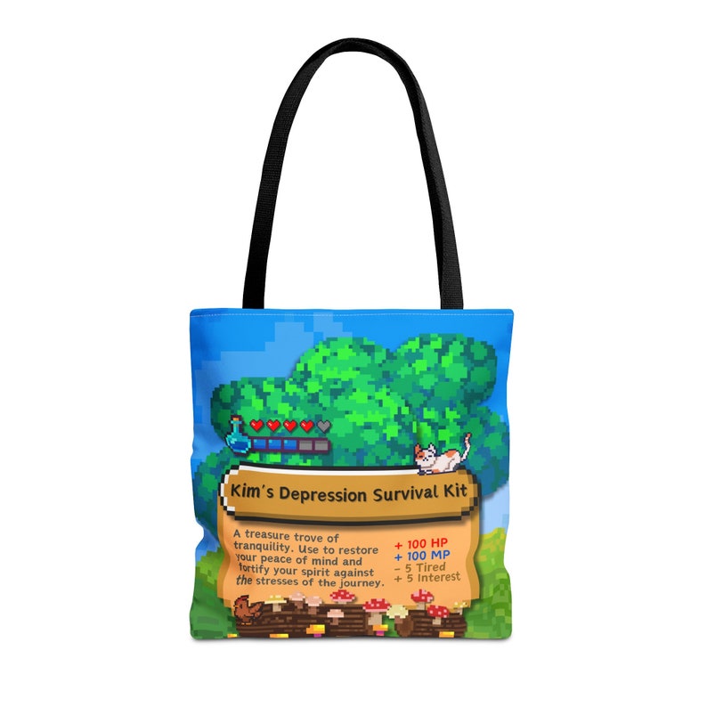 Personalized Depression Mental Health Survival Kit Tote Bag Self-care ...