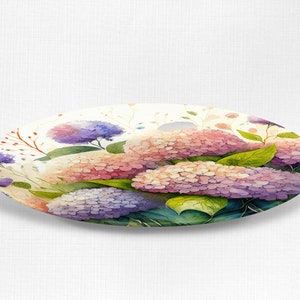 Plate With Hydrangea Watercolor Art: Floral Unbreakable Indoor/outdoor ...