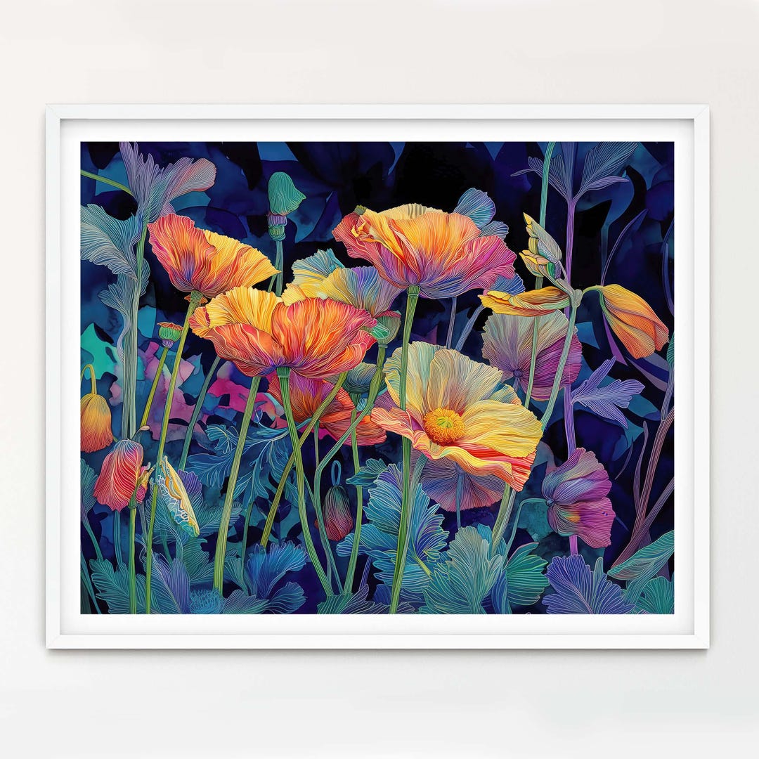 Fantasy Flower Watercolor Print: Archival Ink, Somerset Velvet Paper ...