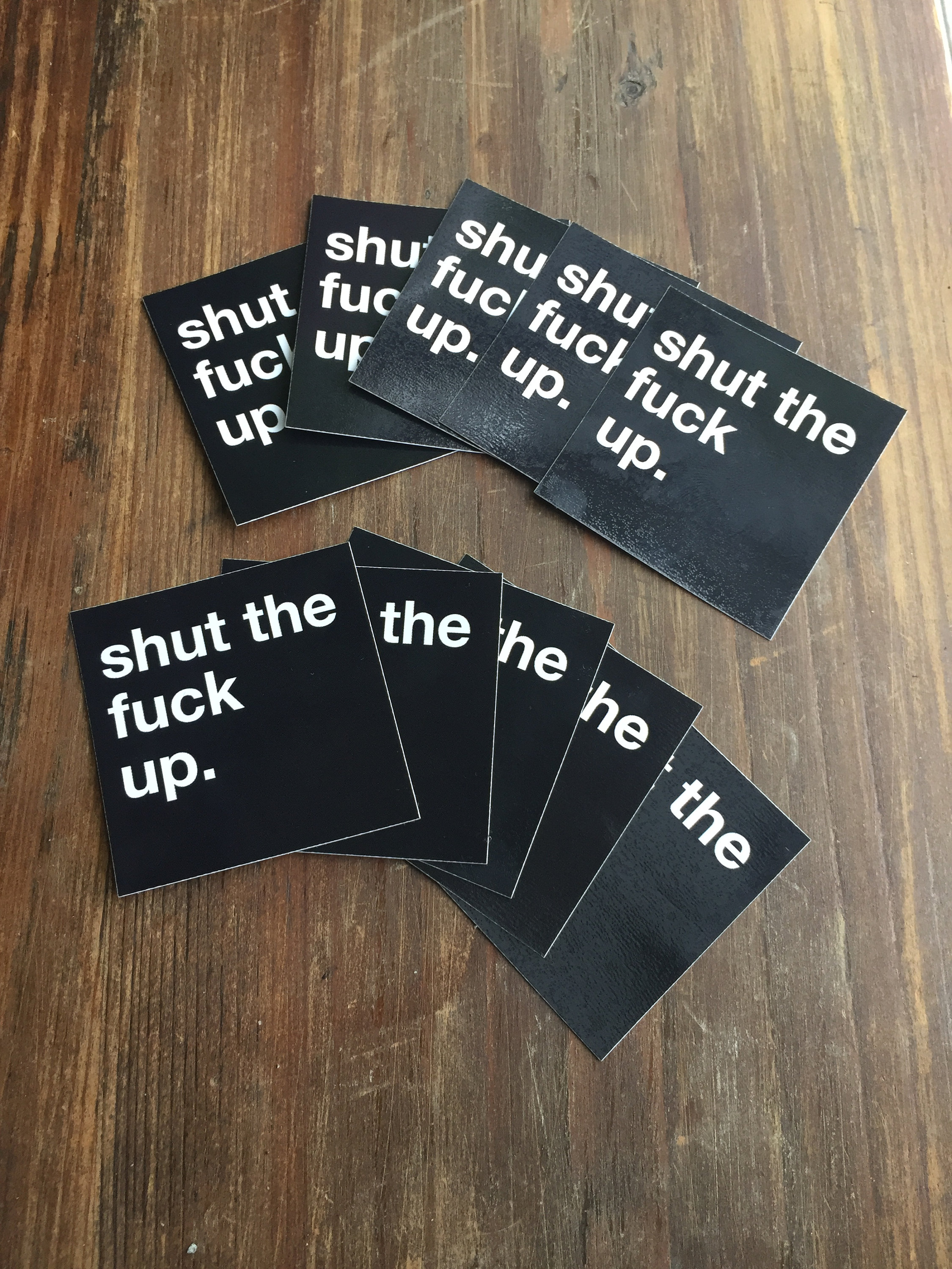 Set of 10 Shut the Fuck up Stickers - Etsy