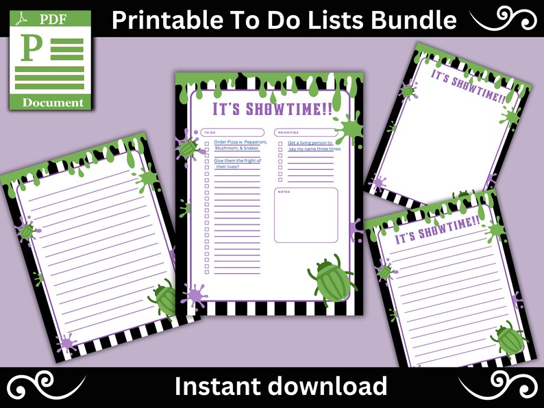 Showtime Beetles to Do List Bundle - Etsy