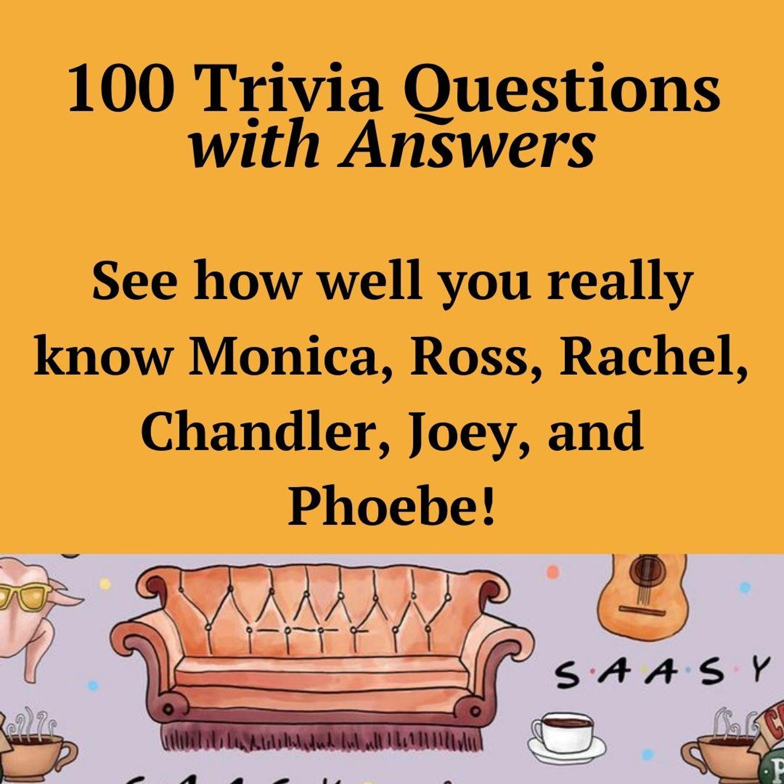 Fun Friends Trivia Game - 100 Questions - Etsy