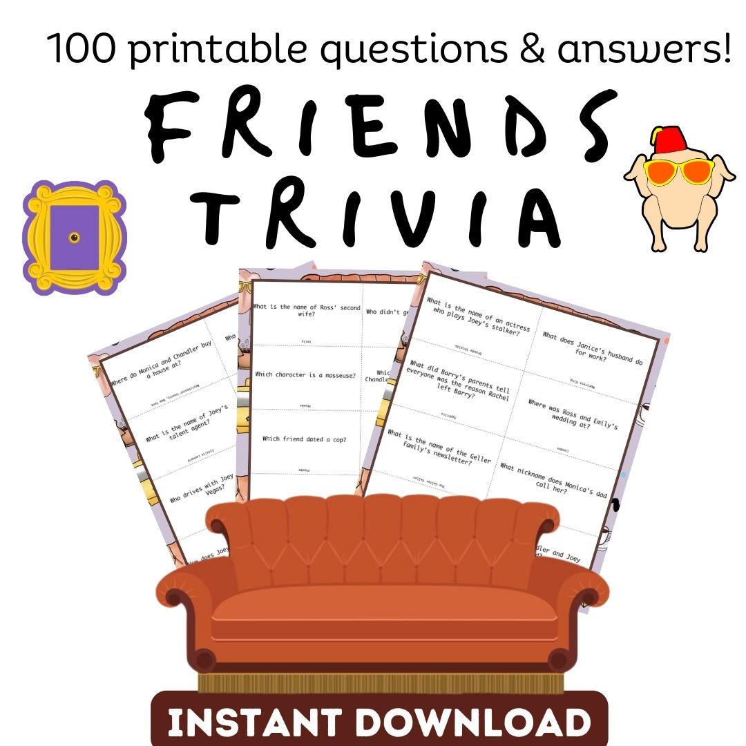 Fun Friends Trivia Game - 100 Questions - Etsy