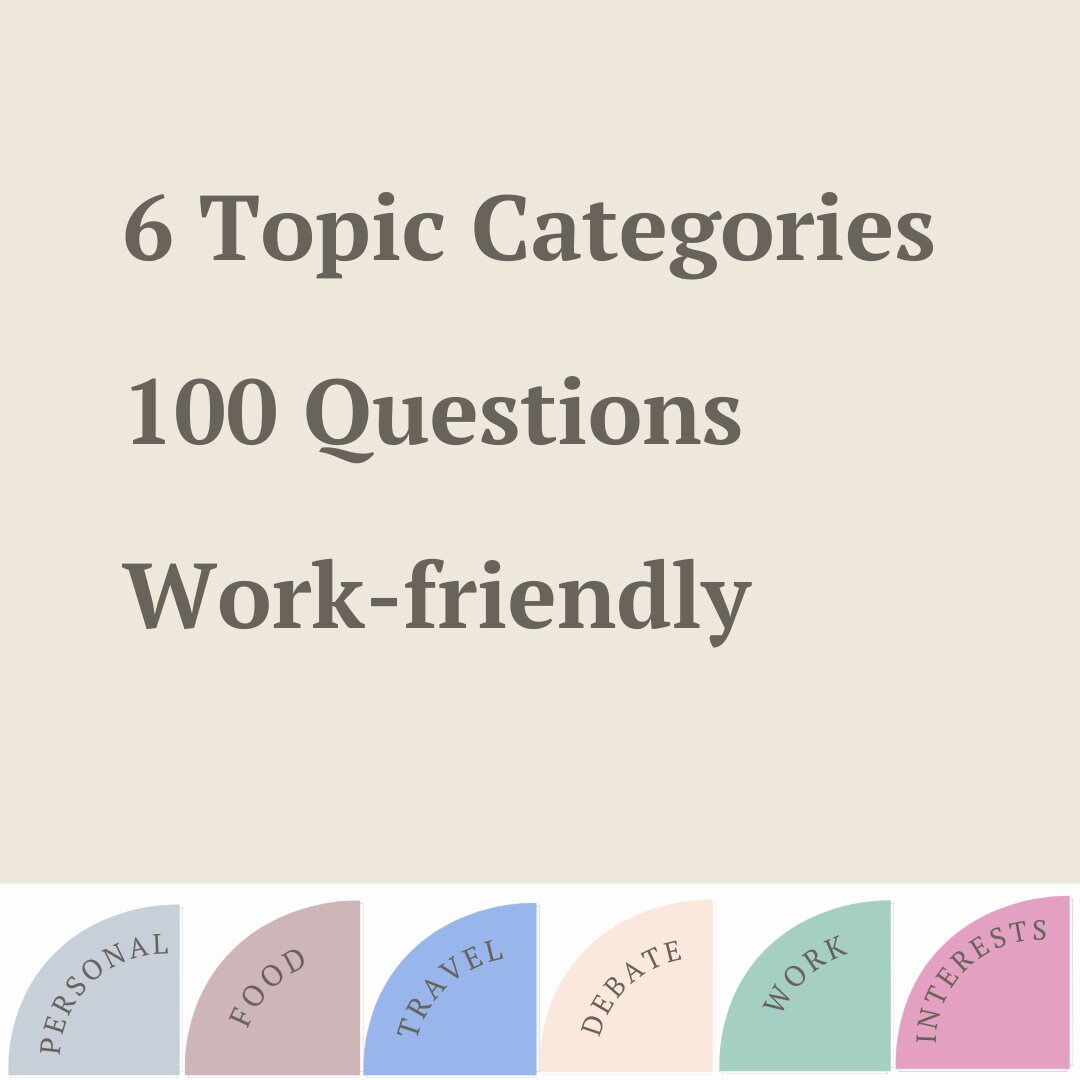 Fun Teambuilding Icebreaker Questions: 100 Instant Print Cards Perfect ...