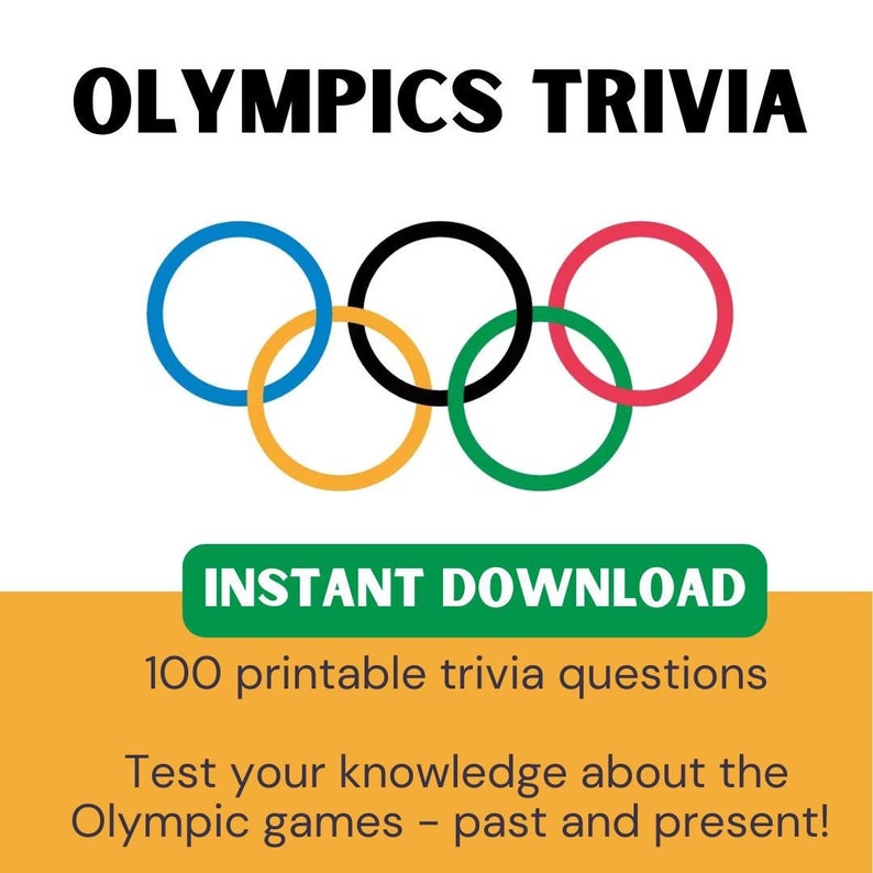 2024 Olympic Games Trivia Questions - Etsy