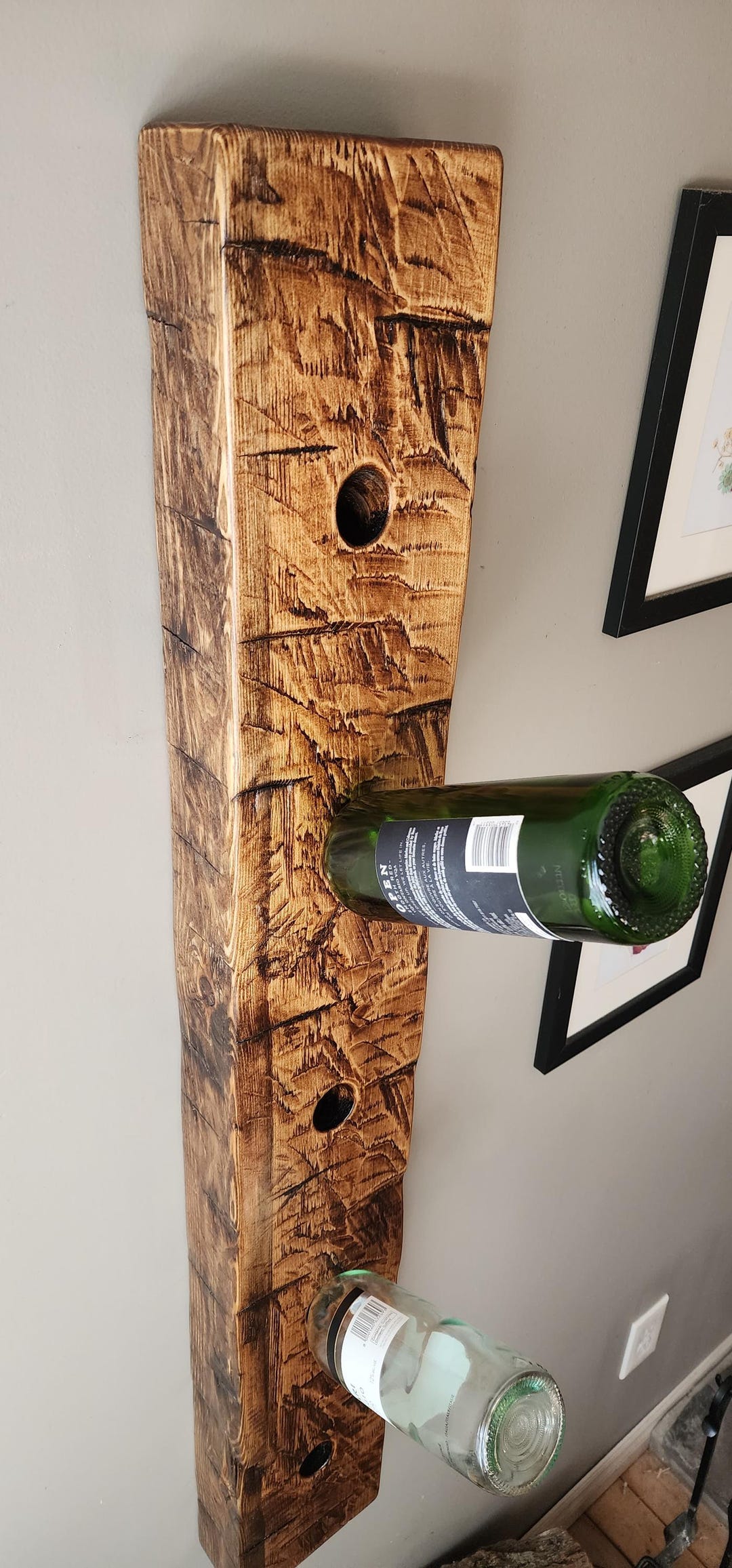 Rustic Wine Rack Hand Hewn - Etsy