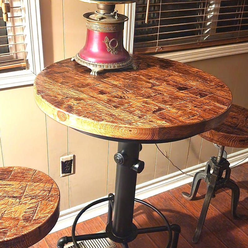 Rustic Bistro Table - Etsy