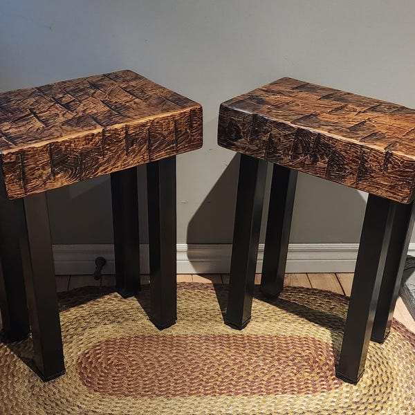 Rustic Side Table - Etsy