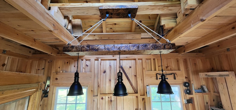 Rustic Farmhouse Light Fixture With Pendant Lights - Etsy