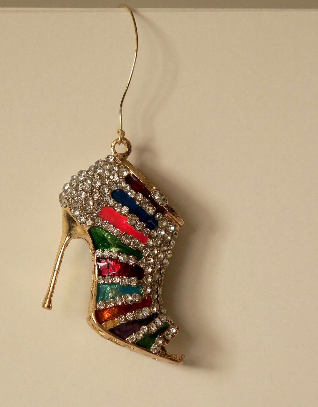 Christmas Ornament High Heels Shoes Rainbow Colors Epoxy Clear ...