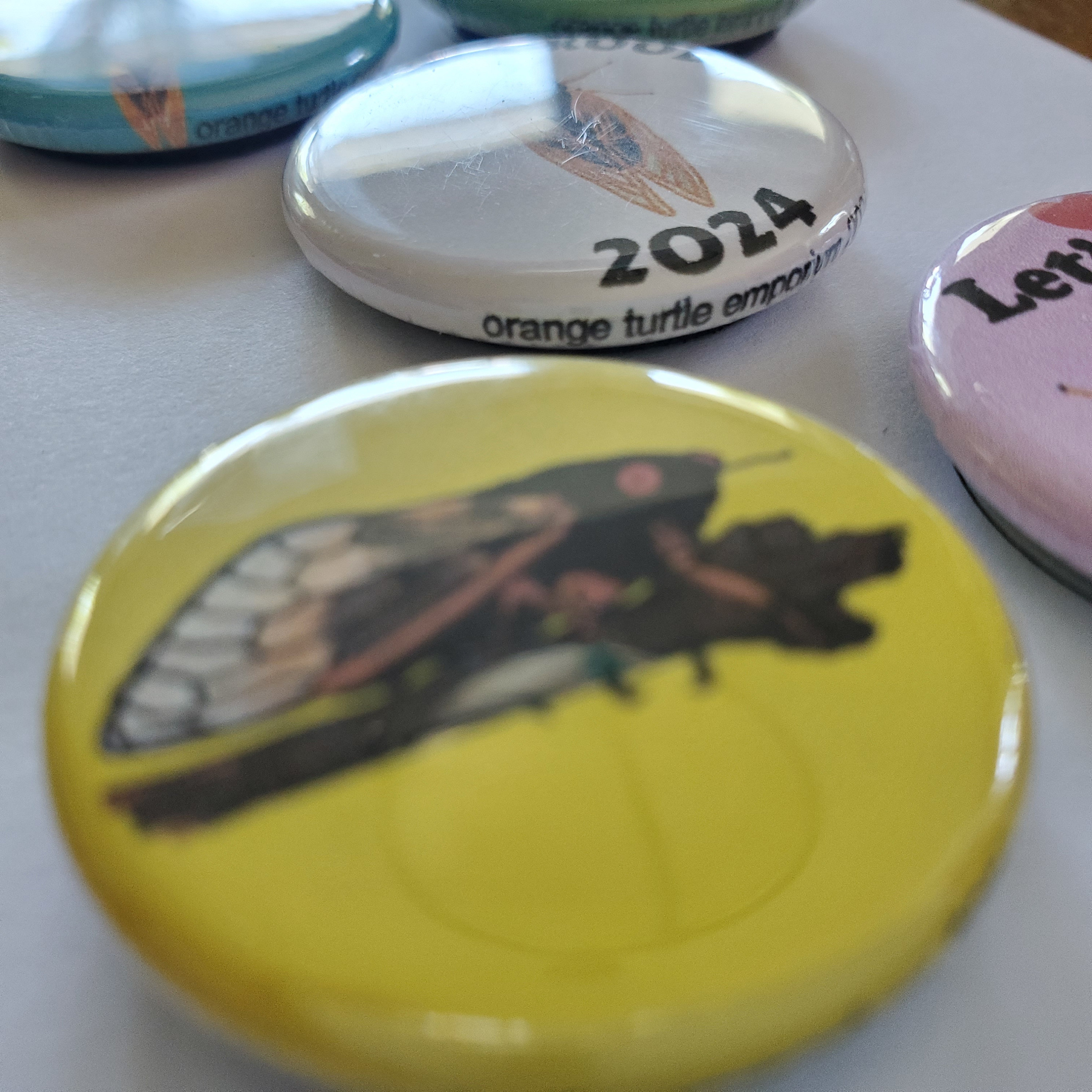 Cicada Pinbacks 5piece Set 2024 Cicadas Funny Cicadas Cicada Art Double ...