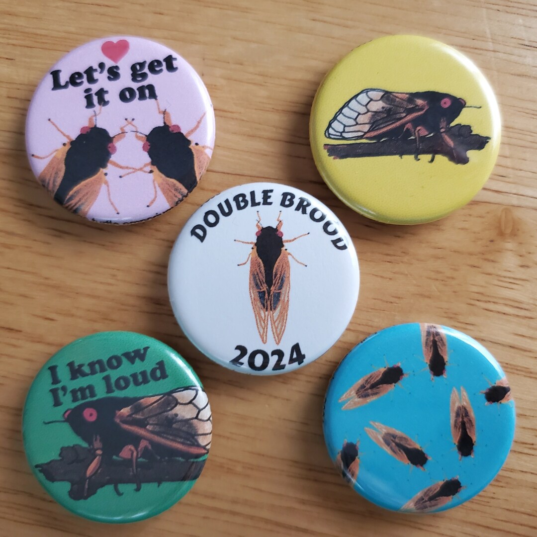 Cicada Magnets 5-piece Set 2024 Cicadas Funny Cicadas Cicada Art Double ...