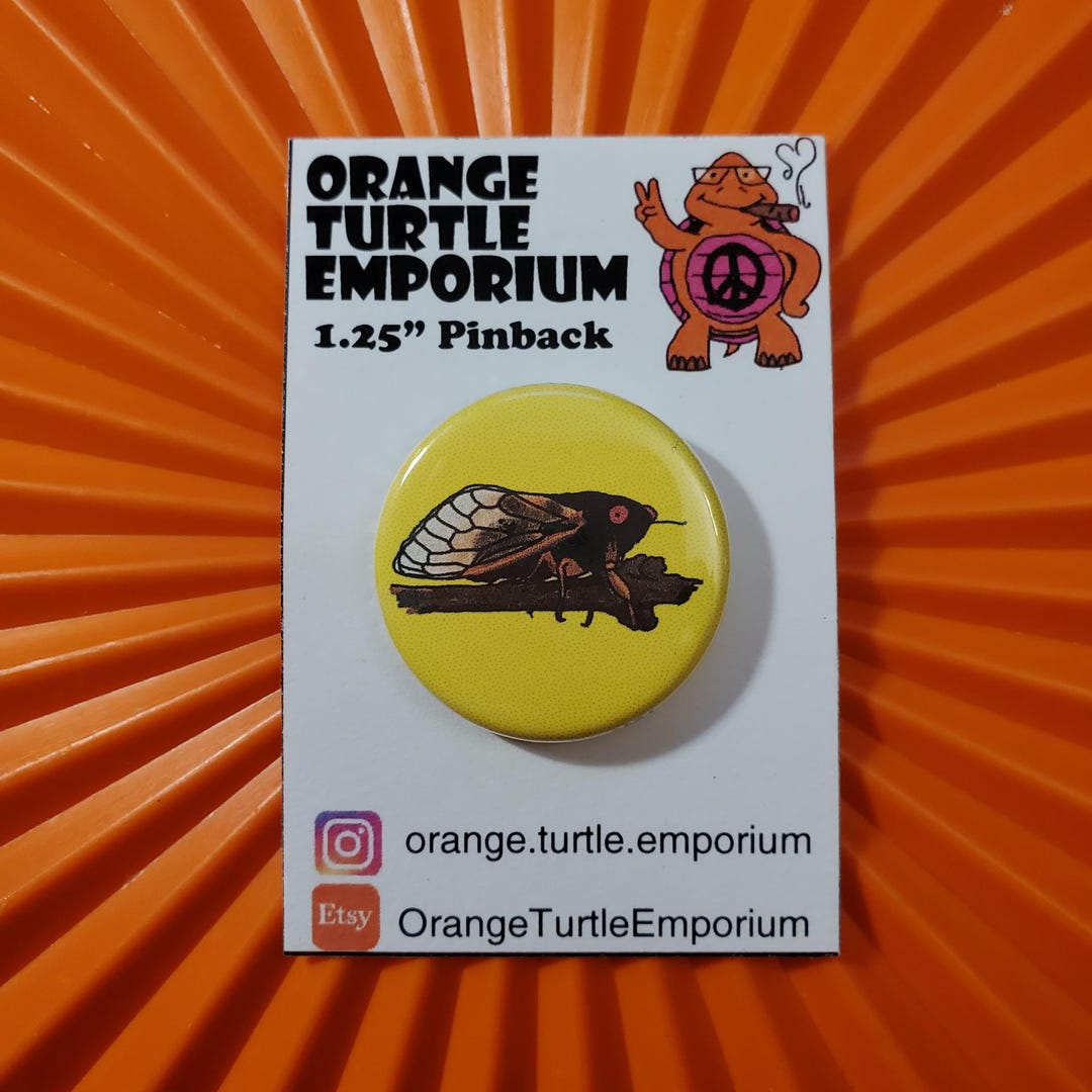 Individual Cicada Pinback | Cicada Gift | Cicada Party | Cicada Decor ...