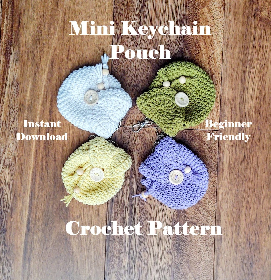 Mini Crochet Keychain Pouch Pattern: Beginner Friendly (PDF Download ...