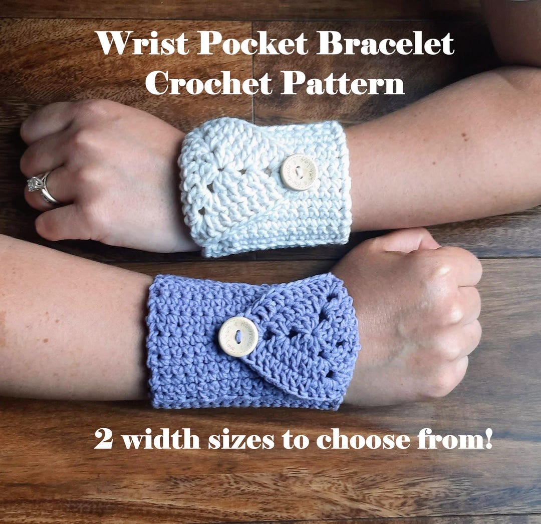 Crochet Wrist Pocket Bracelet Pattern: Easy PDF Wallet Pattern - Etsy