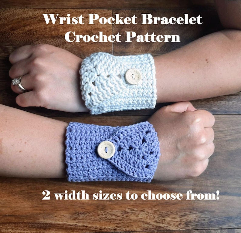 Crochet Wrist Pocket Bracelet Pattern: Easy PDF Wallet Pattern - Etsy