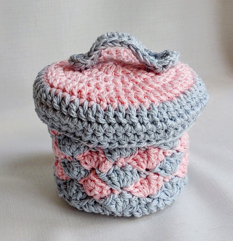 Crochet Pattern 3-in-1 Storage Boxes With Lids - Etsy