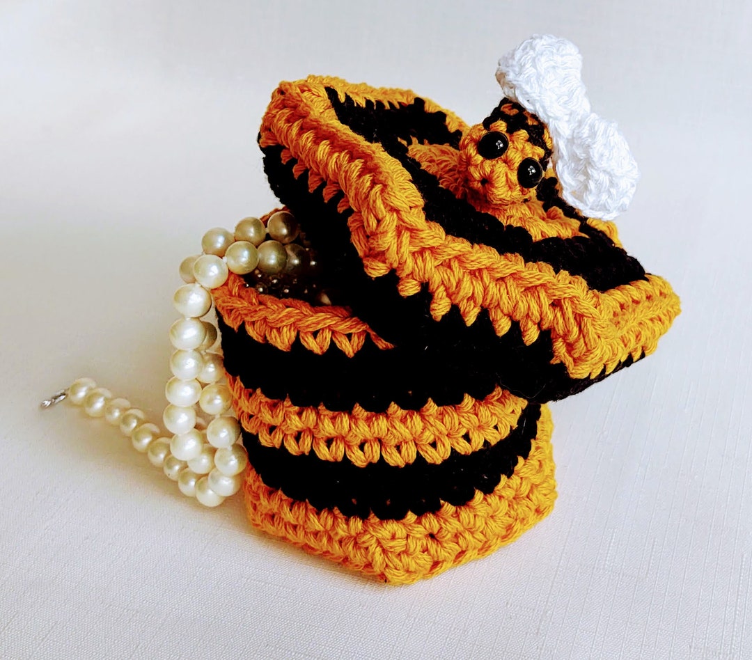 Crochet Pattern - Busy Bee Box - Jewelry, Trinket Box - Etsy