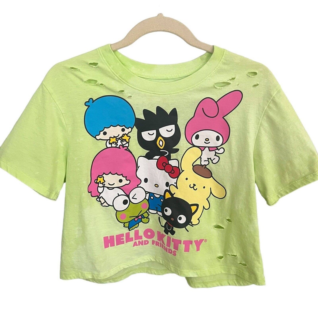 Hello Kitty & Friends Women's Upcycled Bleached Distressed - Etsy