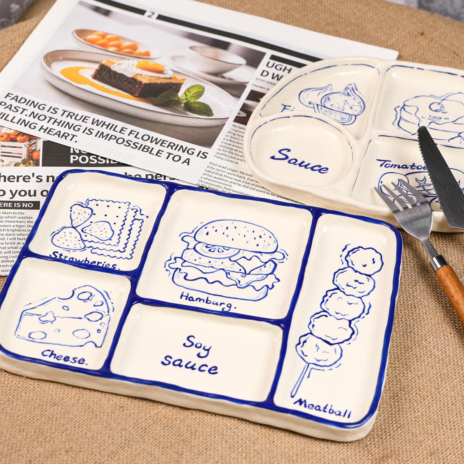 Custom Lunch Snack Tray Personalized Handpainted Special Snack Plate ...
