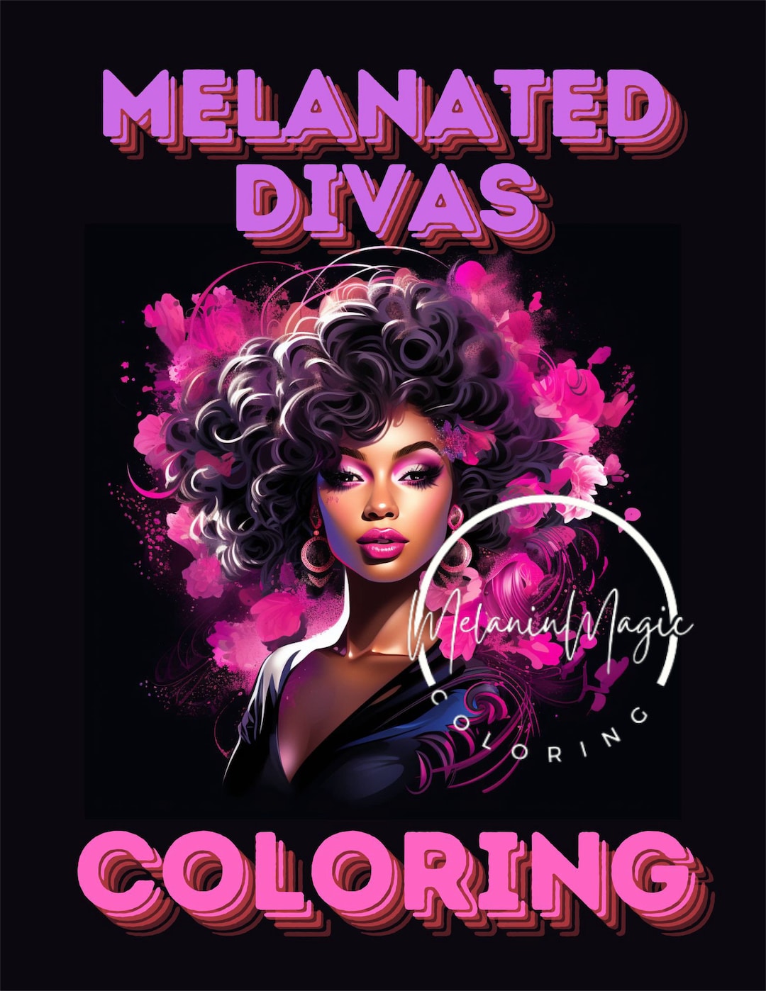 Melanated Divas Coloring, All-ages Coloring Book, Black Art for ...