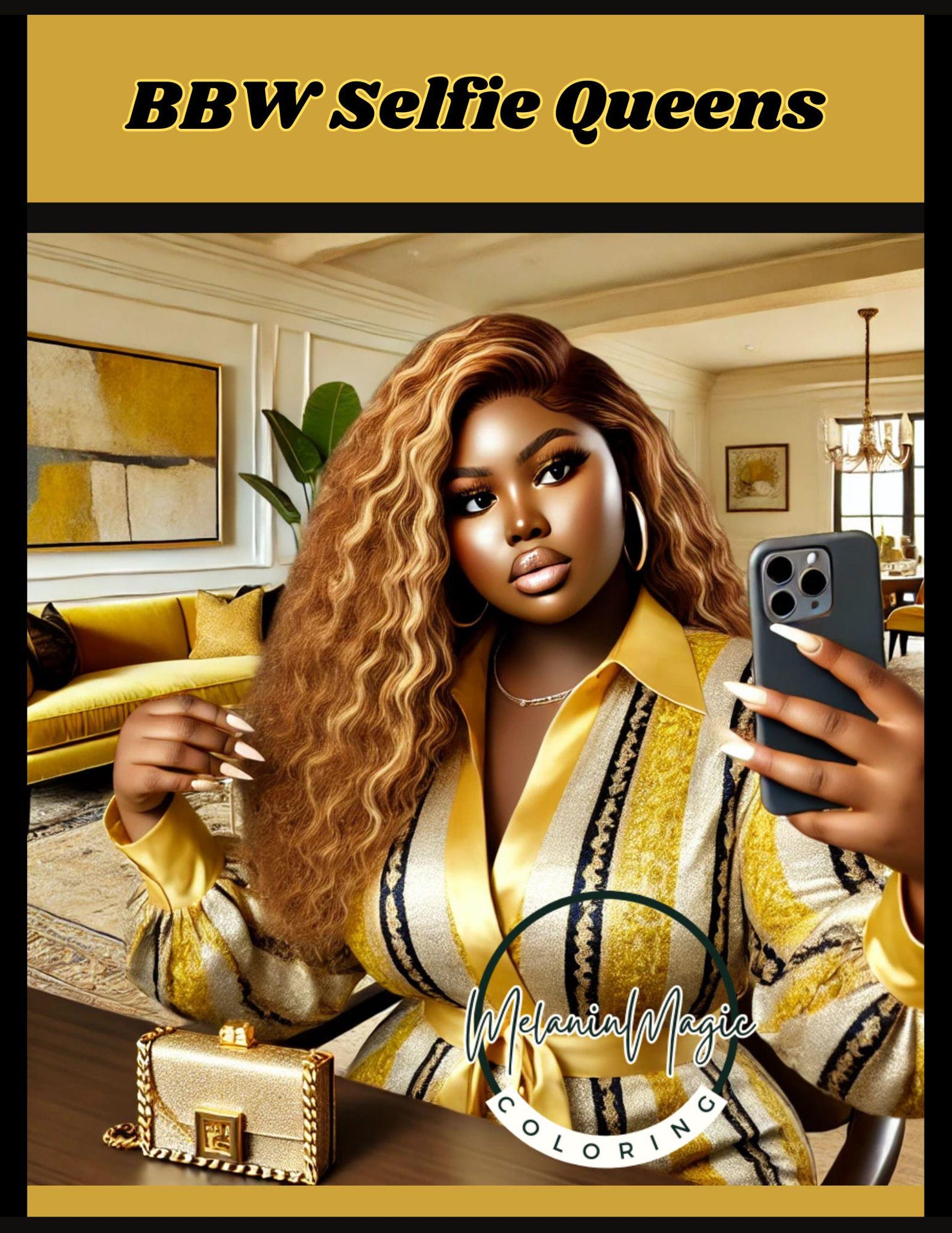 BBW Selfie Queens Coloring Pages, Plus Size Selfie Queens Melanin ...