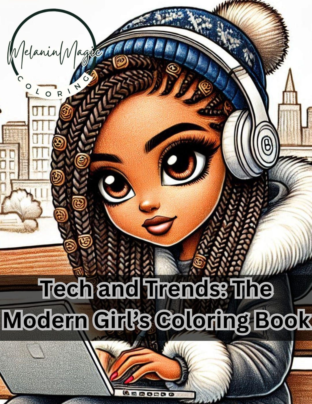 Tech and Trends: the Modern Girl’s Coloring Book, Melanin Coloring ...
