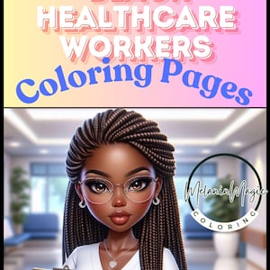 Black Nurses, Cna's, Medical Workers Coloring, Melanin Art Coloring ...