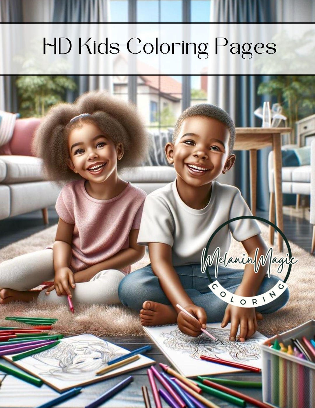 HD Kids Coloring Pages, Kids Coloring Book, Melanin Coloring, Black ...