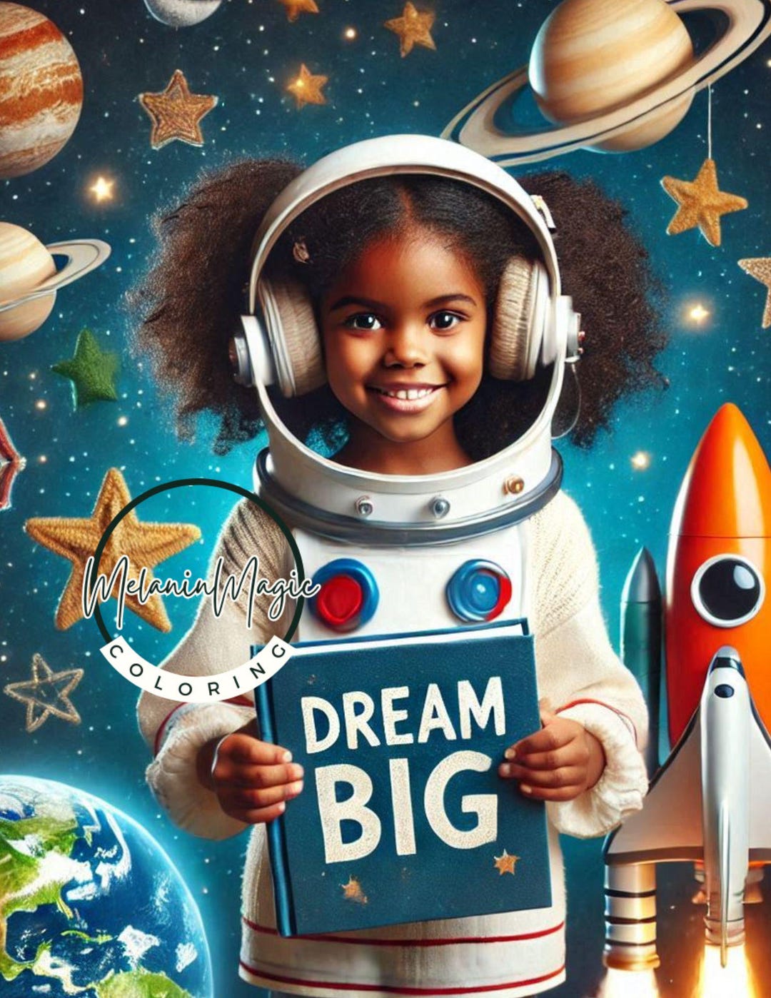 Dream Big Coloring Pages, Astronaut Girls Coloring, Black Women & Girls ...