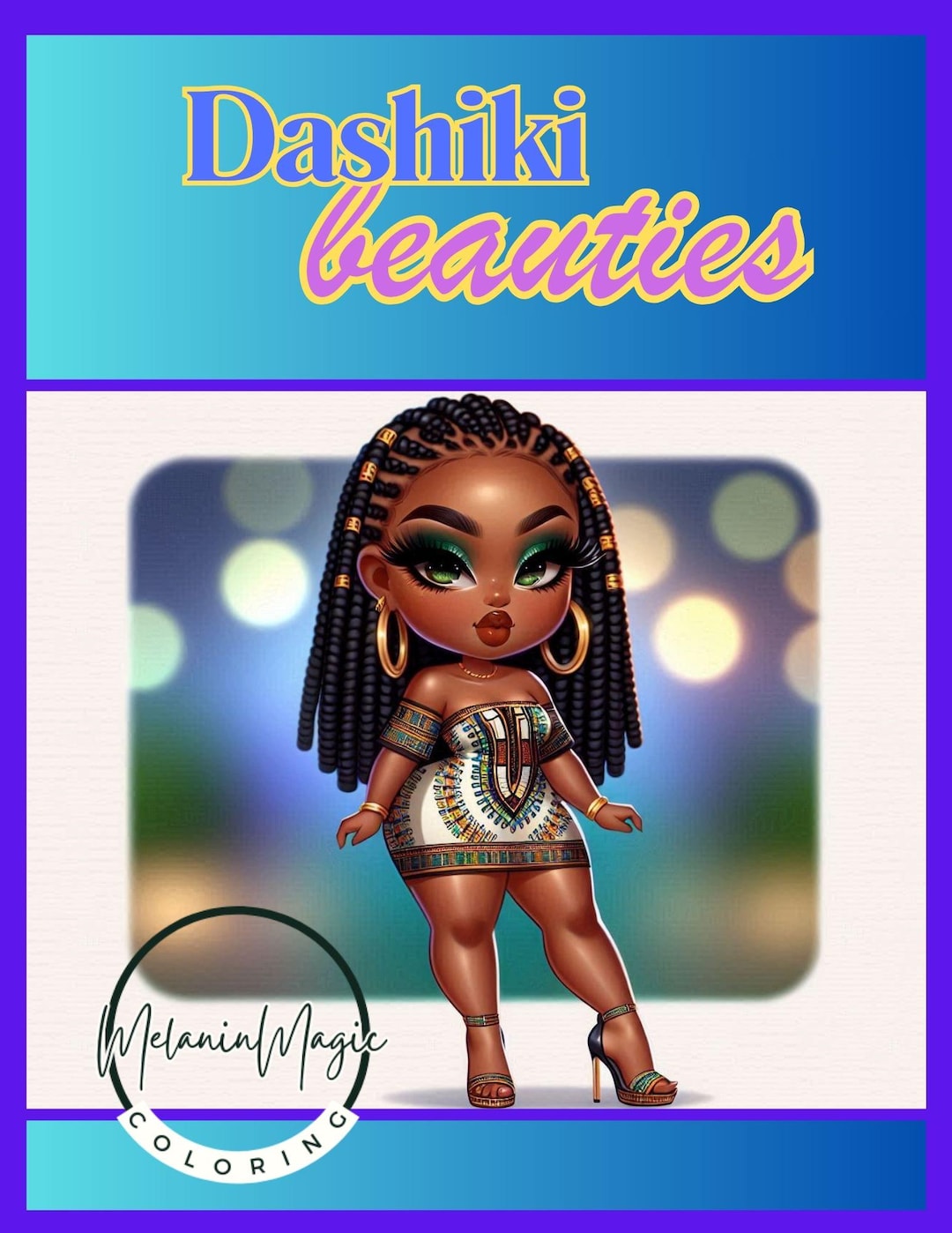 Dashiki Beauties Coloring Pages, Melanin Coloring, Black Women & Girls ...
