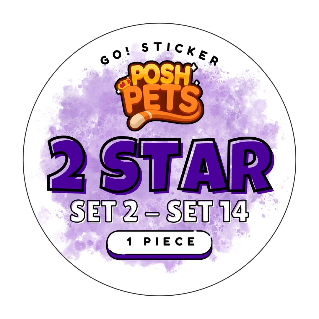 Mogo 2 Star Sticker Set 2 - Set 14 (1 Piece) | Posh Pets Album | Fast ...