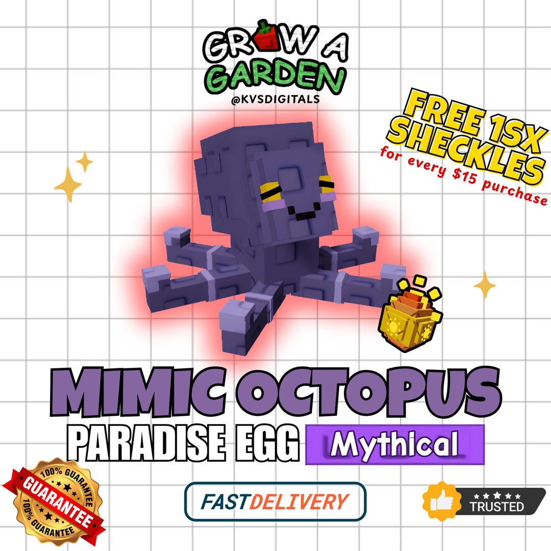 Roblox Grow A Garden - Mimic Octopus 1 Piece | Paradise Egg | Mythical ...