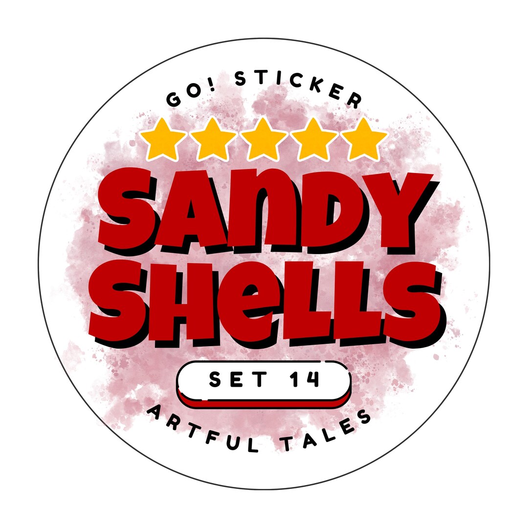 Sandy Shells 5 Star Sticker Set 14 1 Piece Artful Tales Album Digital ...