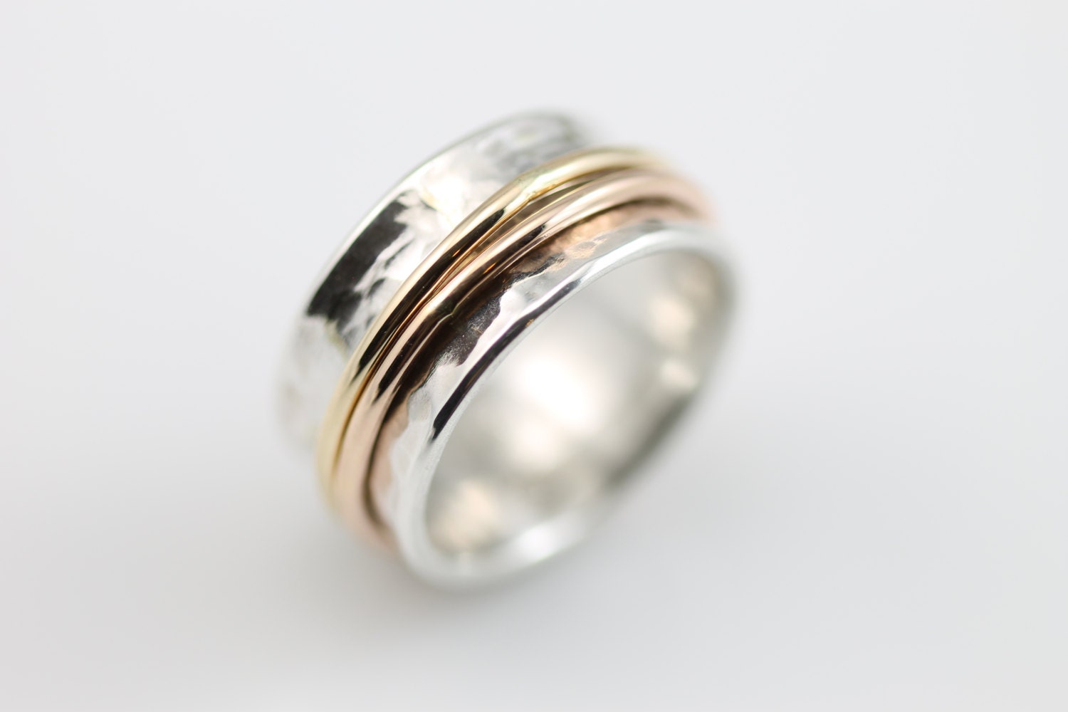 Yellow and Rose Meditation Ring spinner ring meditation | Etsy