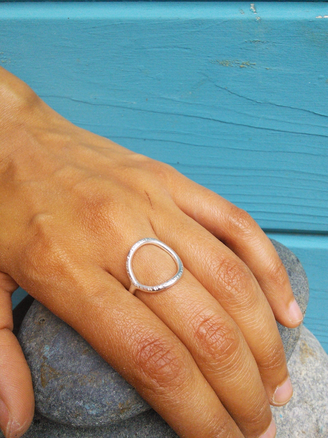 Open Circle Ring circle ring silver circle ring minimalist | Etsy