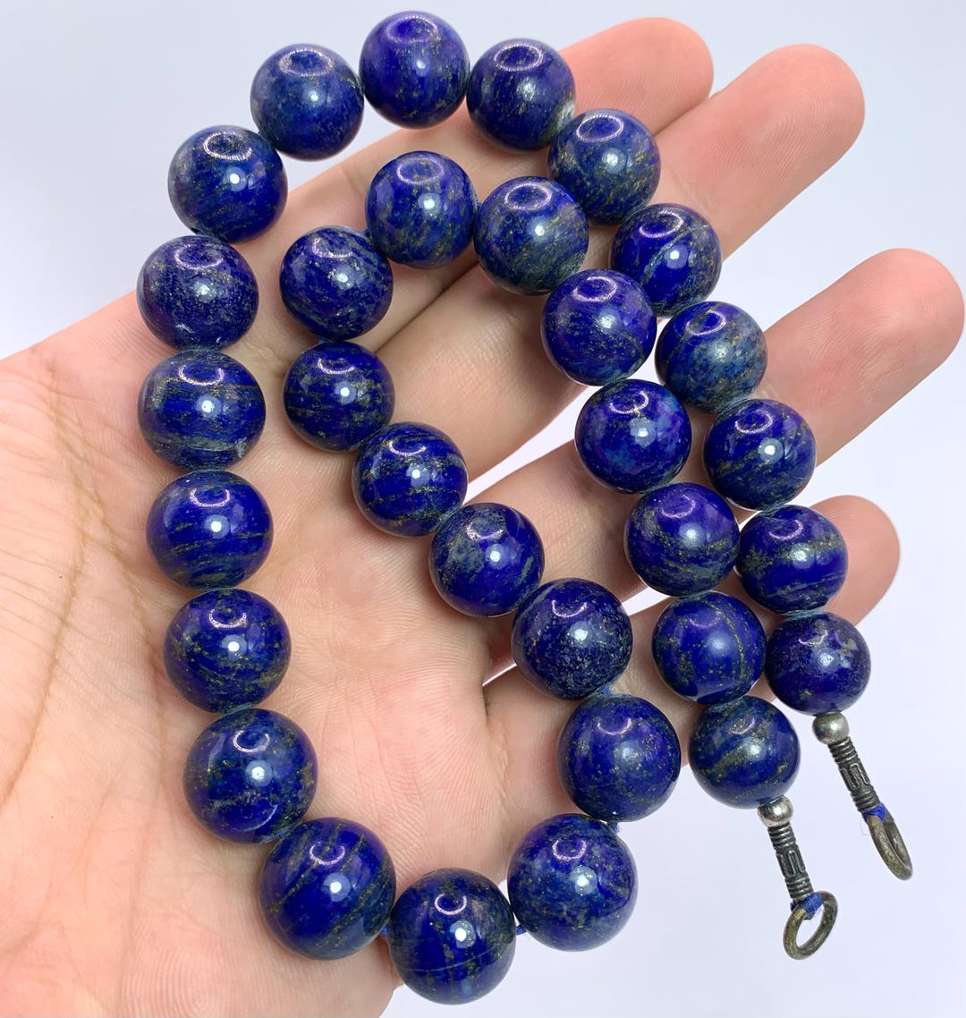 122g Beautiful Lapis Lazuli Necklace, Lapis Beads Strand, Lapis Round ...