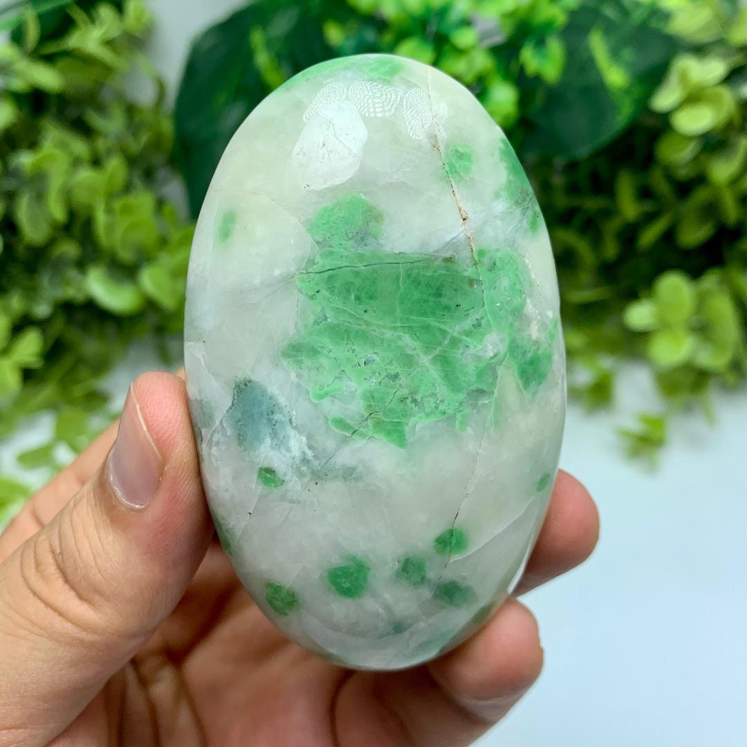 180g Amazing Quality Hydrogrossular Garnet Palm Stone, Hydrogrossular ...