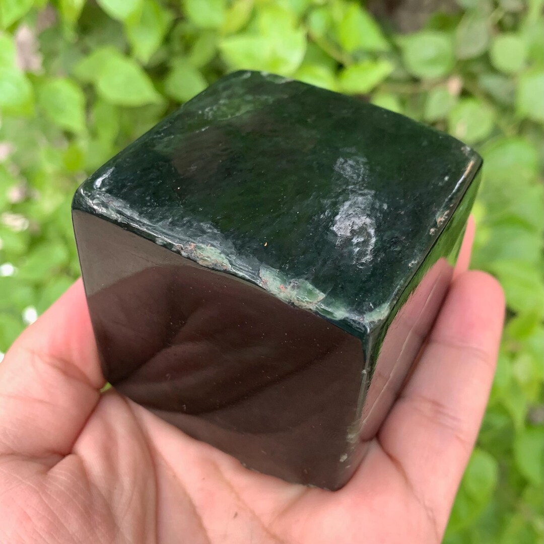 672g Beautiful Green Nephrite Jade Cubic, Nephrite Cubic, Nephrite ...