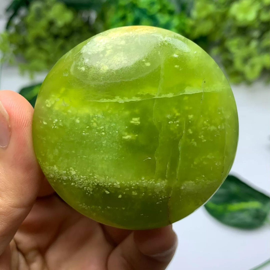 107g Best Quality Transparent Jade Round Palm Stone, Shah Maqsood Jade ...
