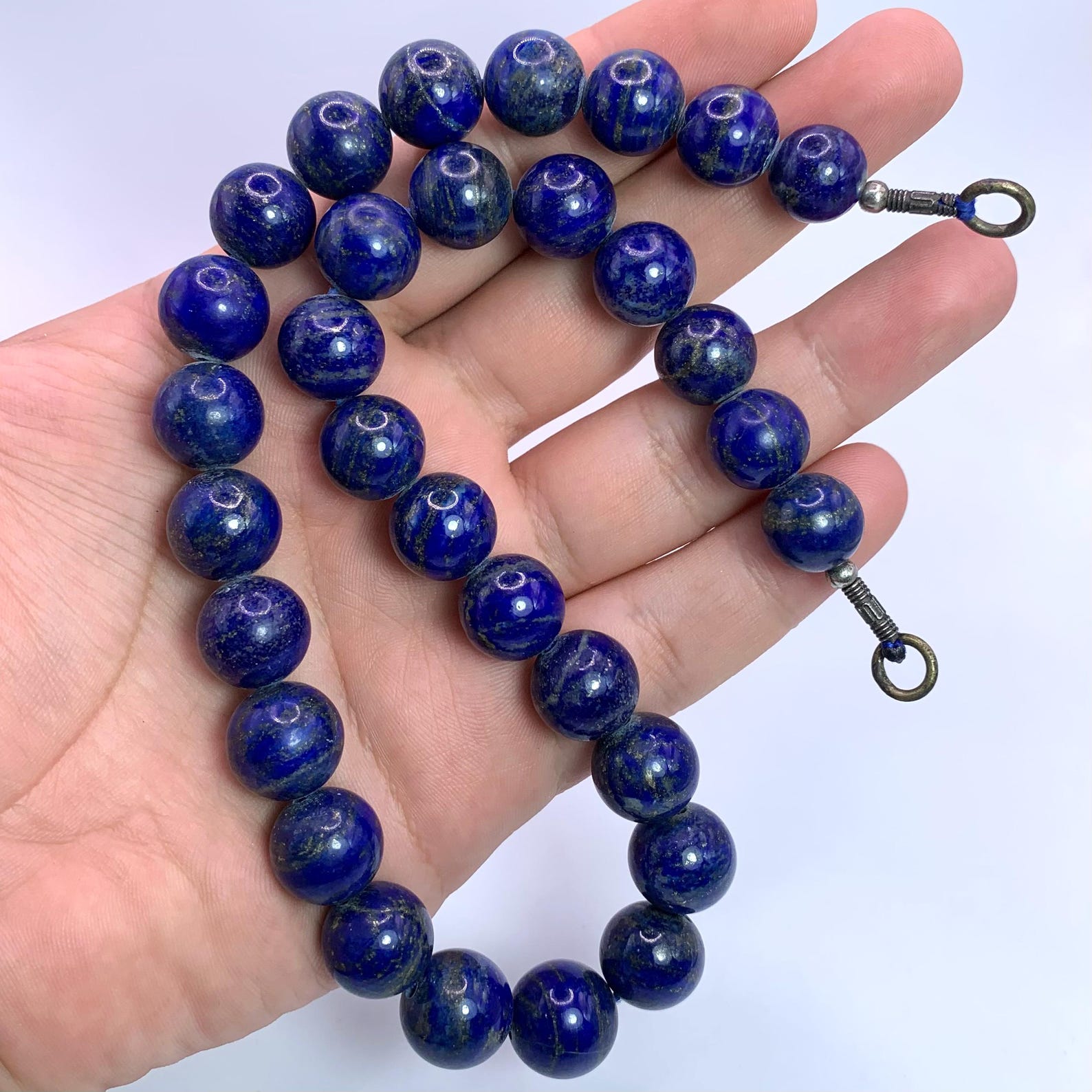122g Beautiful Lapis Lazuli Necklace, Lapis Beads Strand, Lapis Round ...
