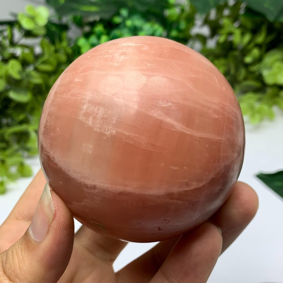 590g Beautiful Red Rose Calcite, Rose Calcite Sphere, Rose Calcite Ball ...
