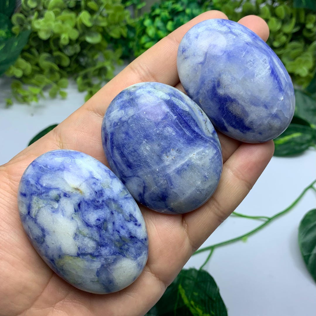 Beautiful Blue Afghanite Palm Stone, Afghanite Stone, Blue Afghanite ...