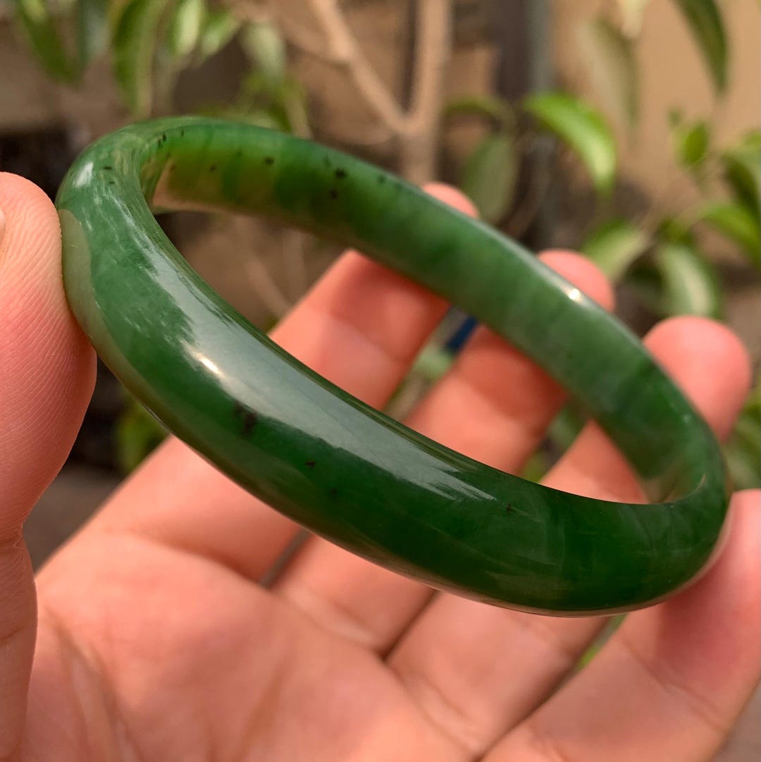AAA Quality Beautiful Green Nephrite Jade Bangle, Nephrite Jade Bangle ...